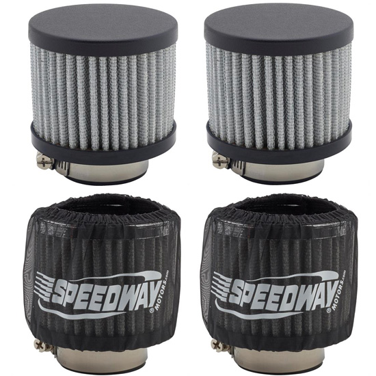 Speedway Motors Valve Cover Breather/Pre-Filter Kit, 1-3/8 Inch