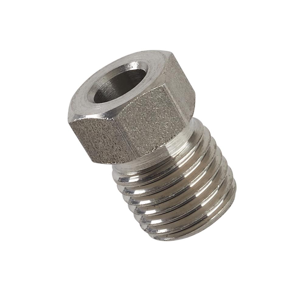 Speedway Stainless Steel 3/8 Inch Fitting Tube Nut, 3/16 Tubing