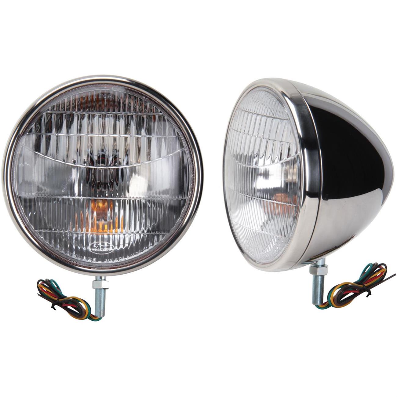 1933-34 Ford Car Headlights with Ford Script, 12 Volt Halogen