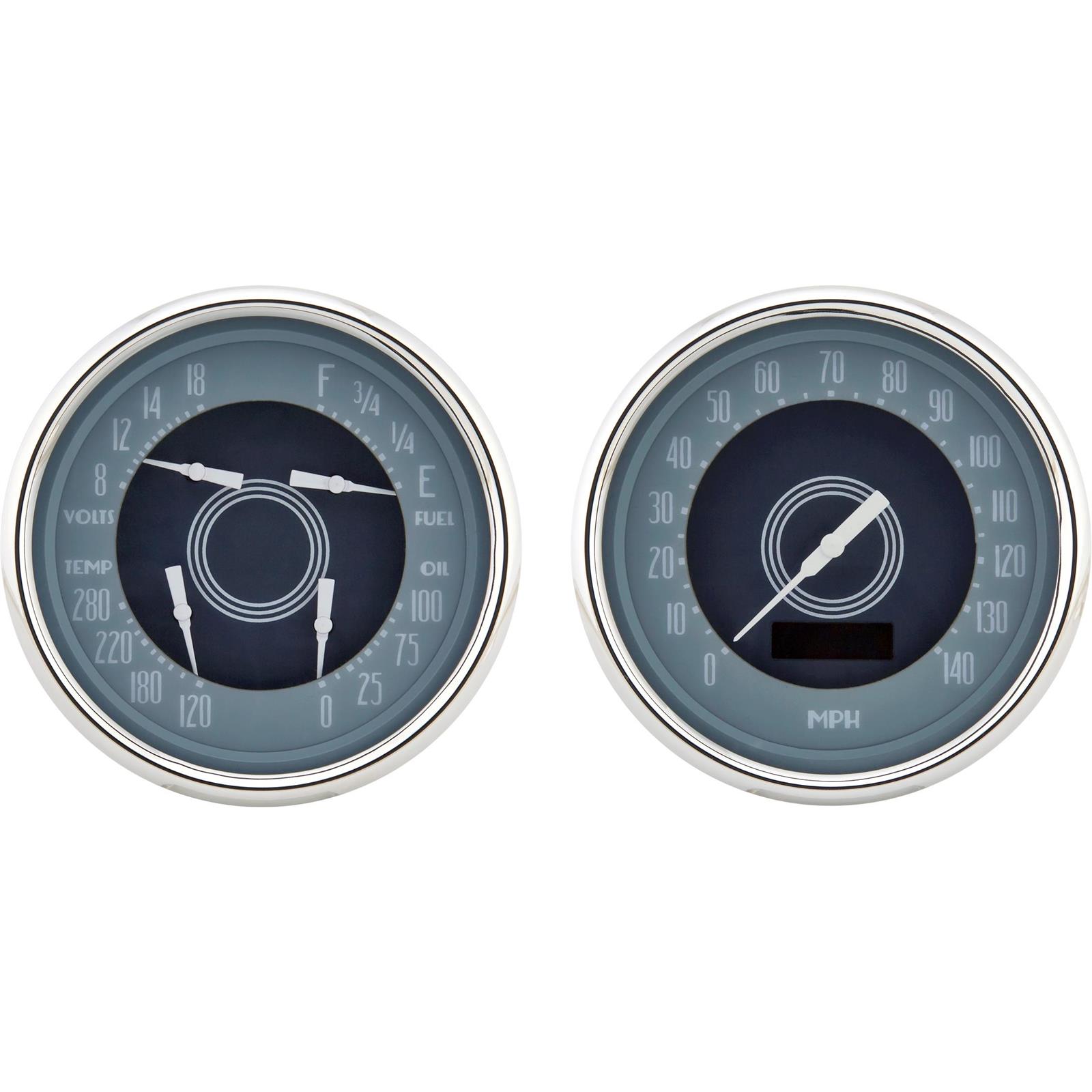 Omega Kustom Avant Quad Gauges, 47-53 Chevy, Electric Speedometer