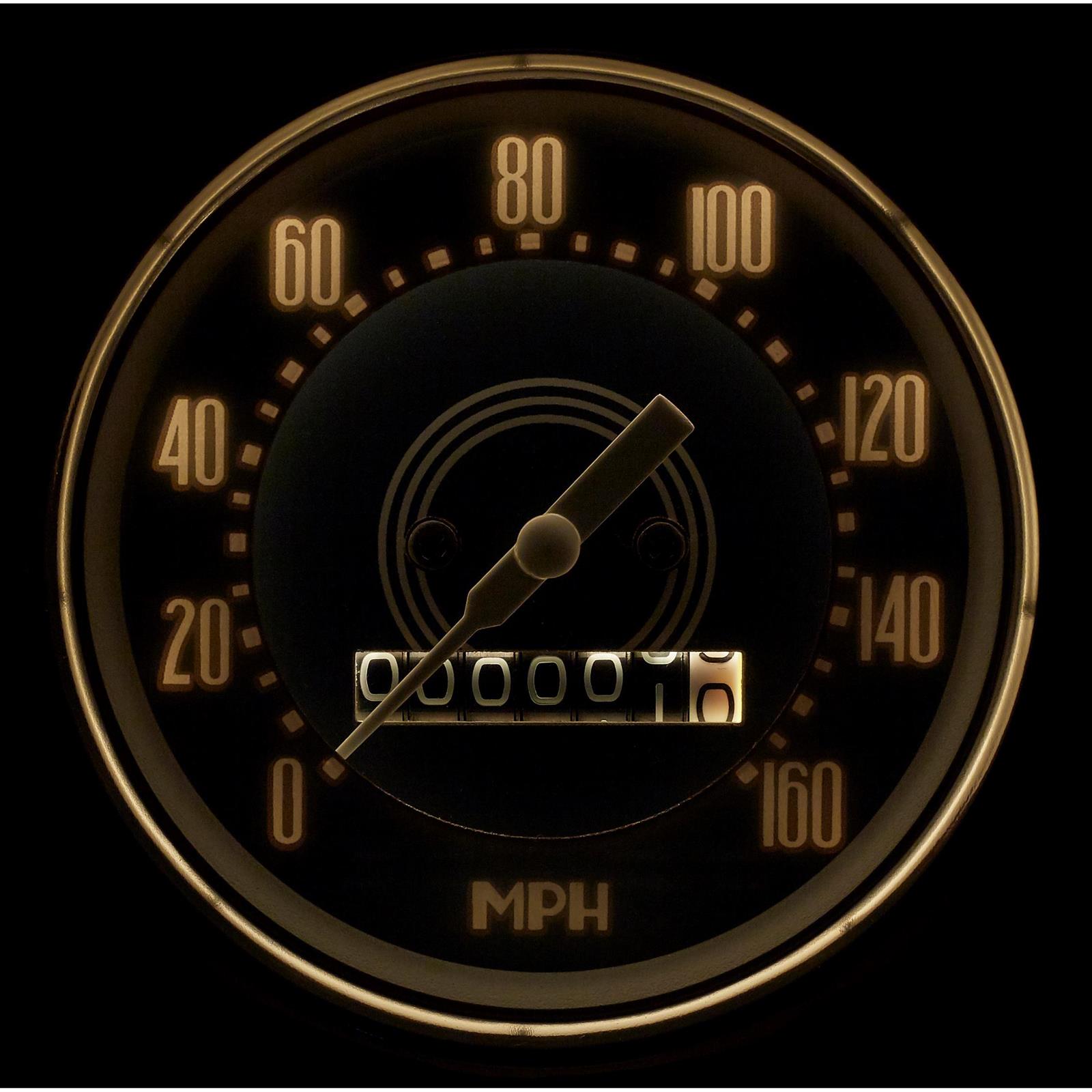 Omega Kustom Avant 5-Gauge Set, Mechanical Speedometer, 4-3/8