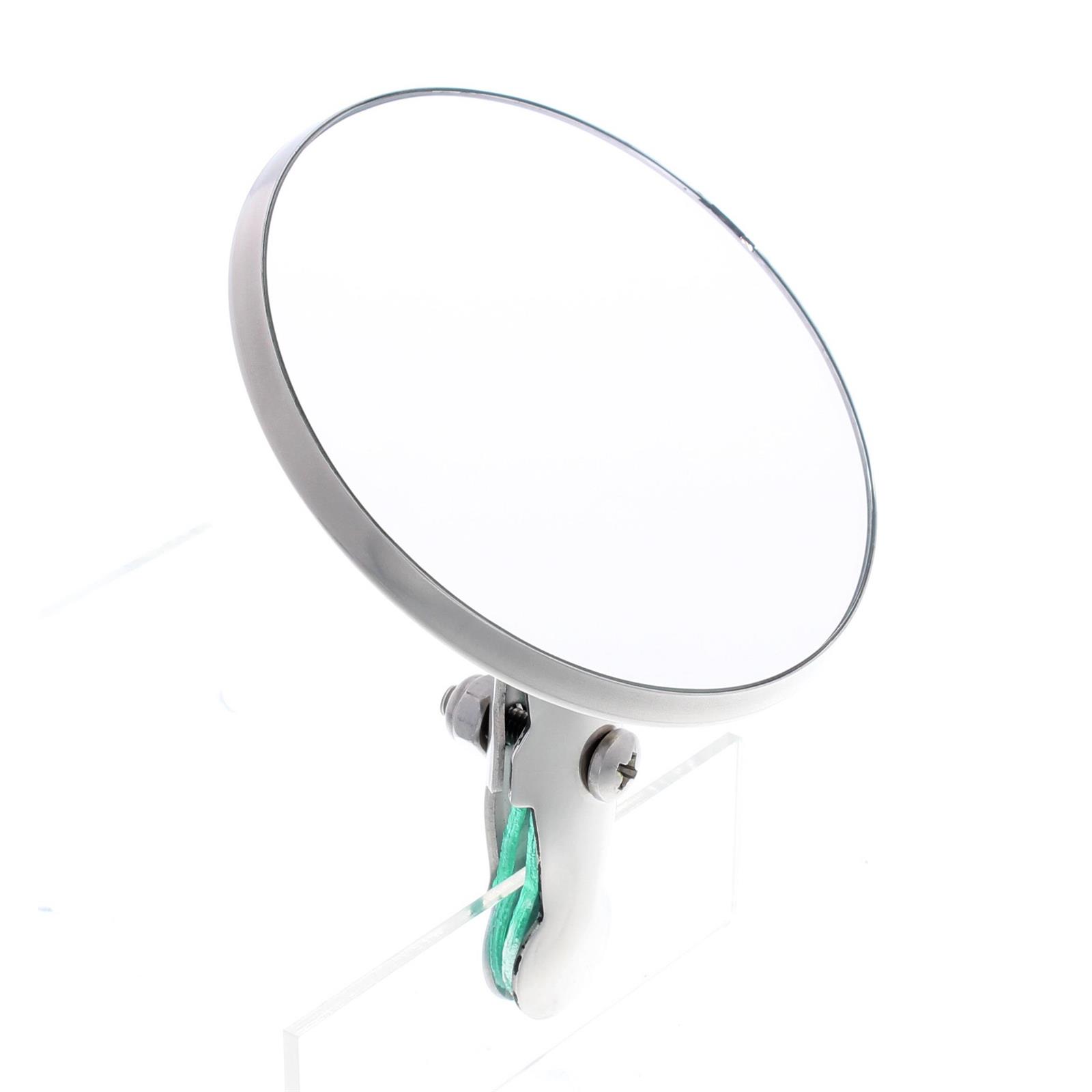 Clamp-On Stainless Window Wind Wing Rear View Mirror, 3.5 Inch