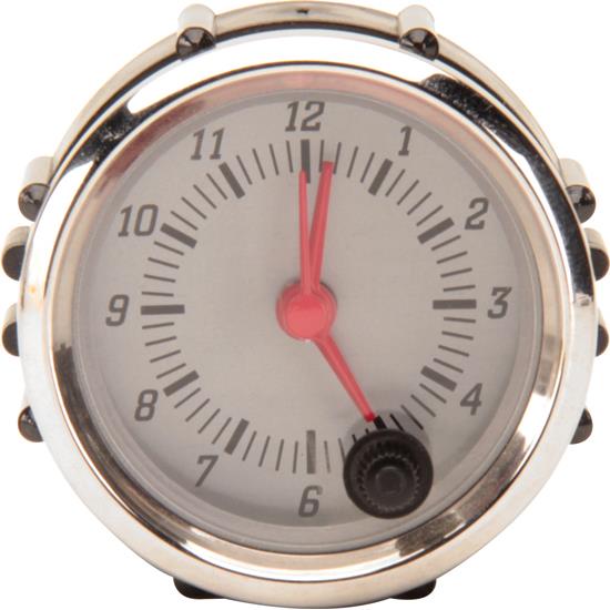 Omega Kustom Clock Gauge, Billet Silver, 2-1/16