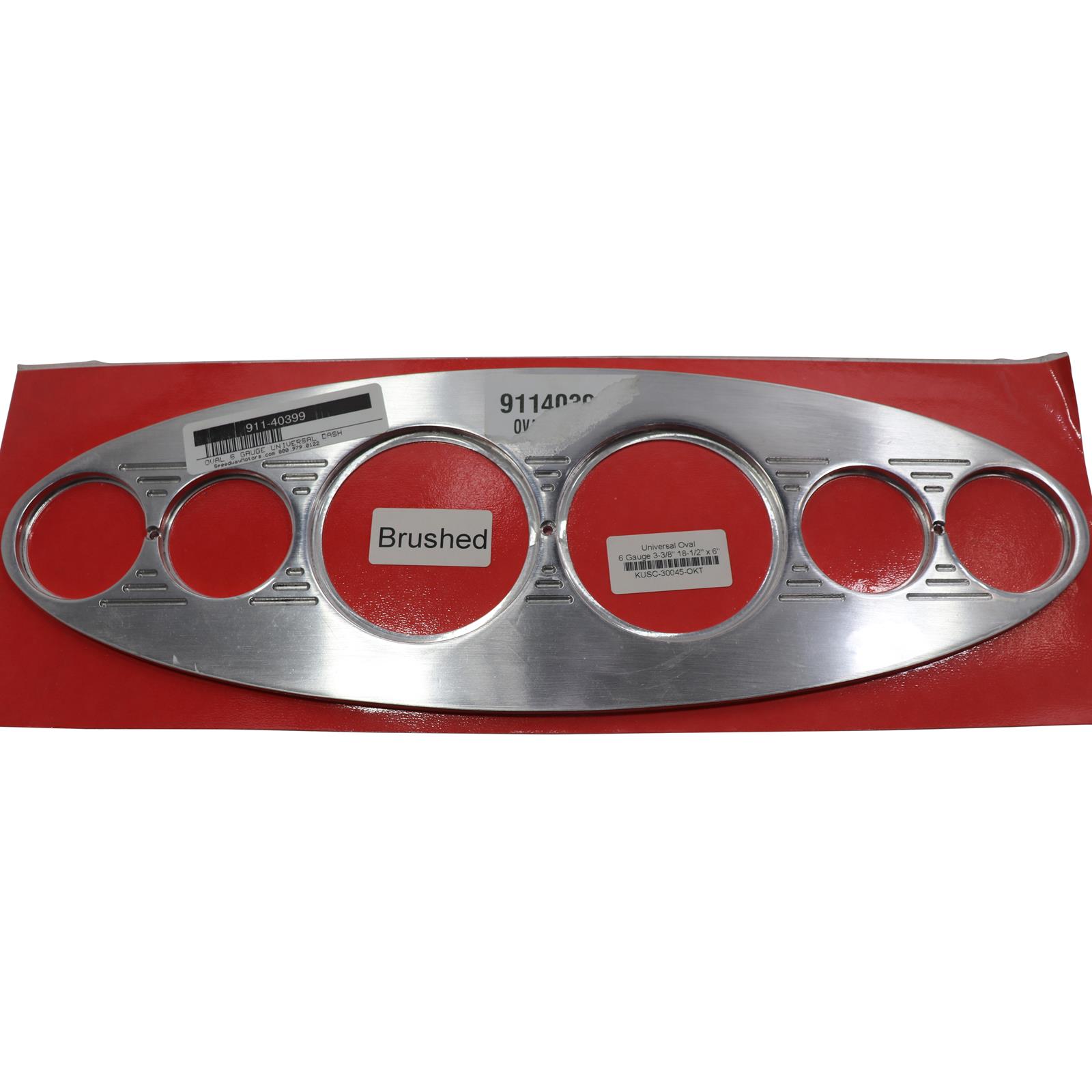 Universal 6 Gauge Brushed Aluminum Dash Panel
