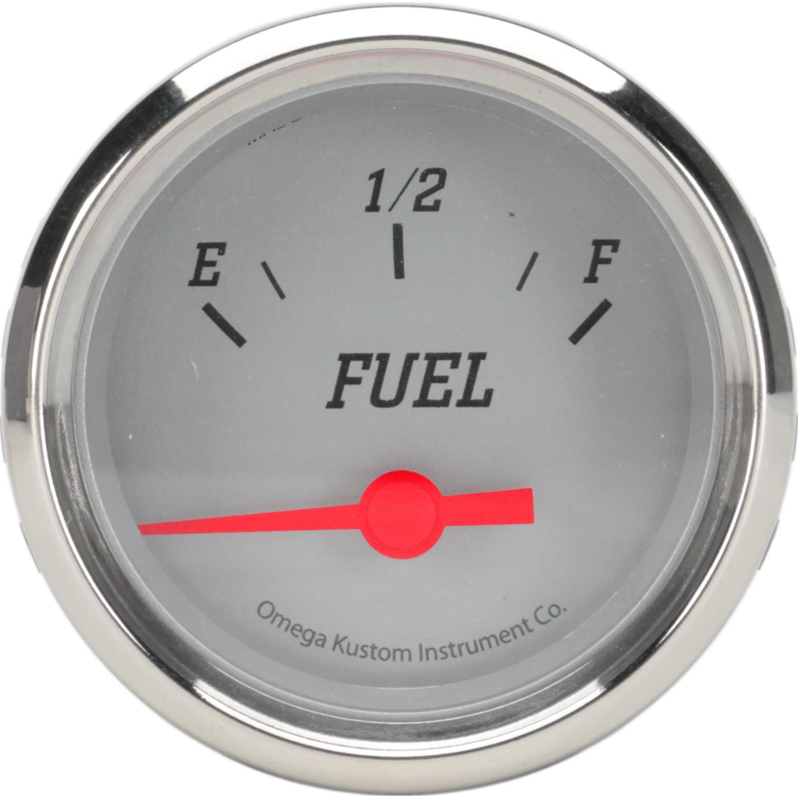 2 Inch Silver Fuel Level Gauge, 0-30 OHM