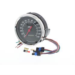 Omega Kustom 5", 140MPH Speedometer, Programmable, Black
