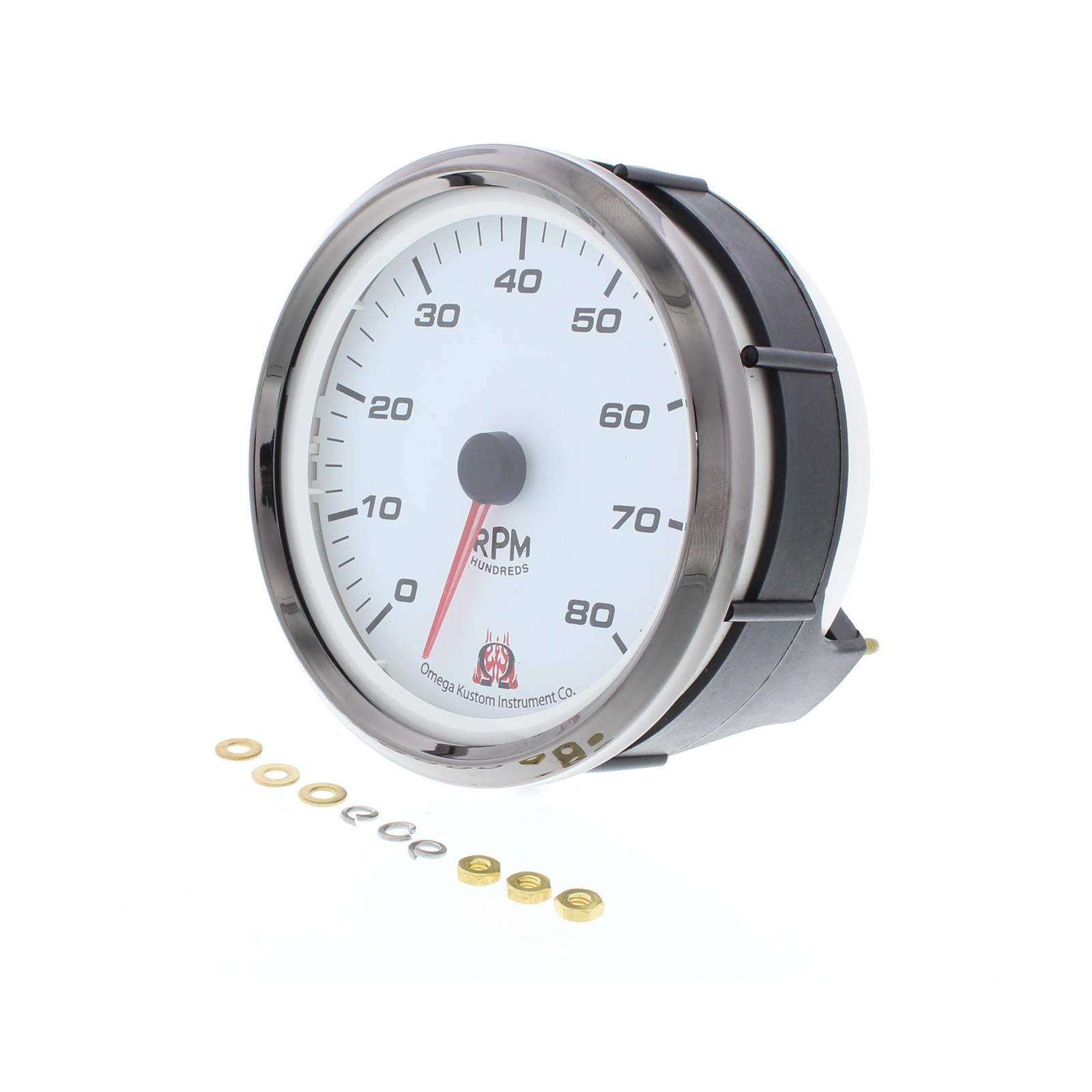 Omega Kustom 5", 8K RPM Tachometer, Performance Series Gauge