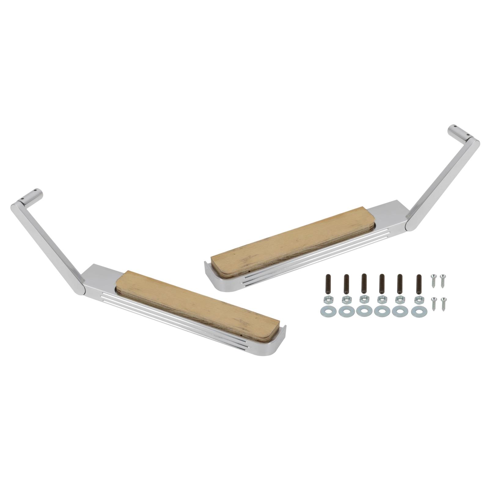 Billet Arm Rests, Straight, Polished