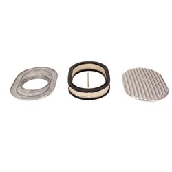 Speedway Finned Aluminum Oval Air Cleaner, 12 Inch