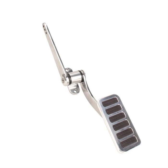 Universal Polished Aluminum Gas/Throttle Pedal Assembly, Large Pad