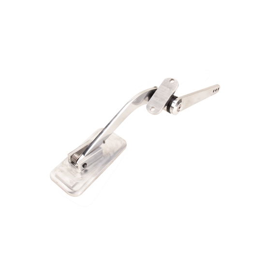 Universal Polished Aluminum Gas/Throttle Pedal Assembly, Large Pad