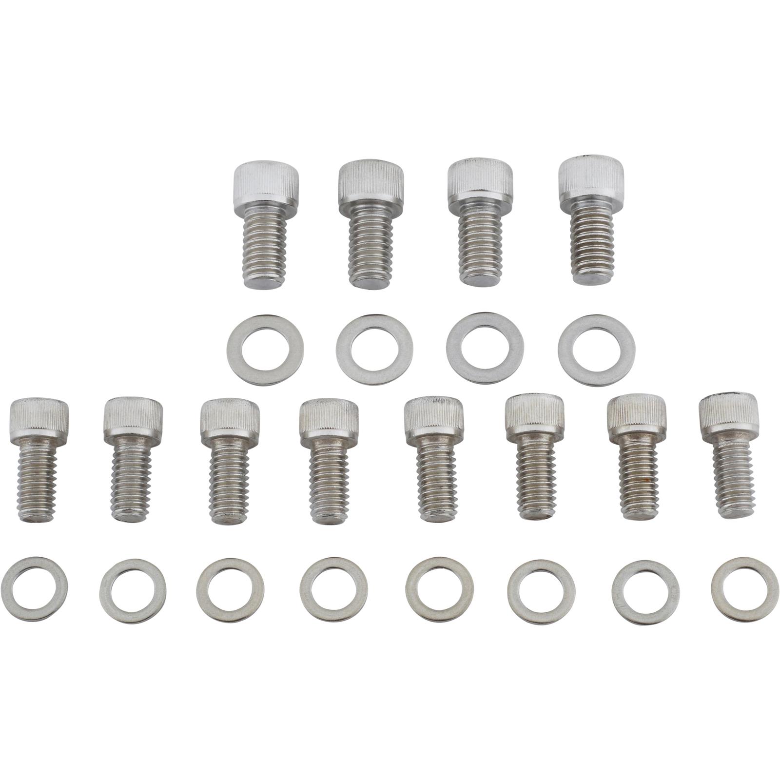 Stainless Steel Flathead Ford V8 Tube Header Bolts, Set/12