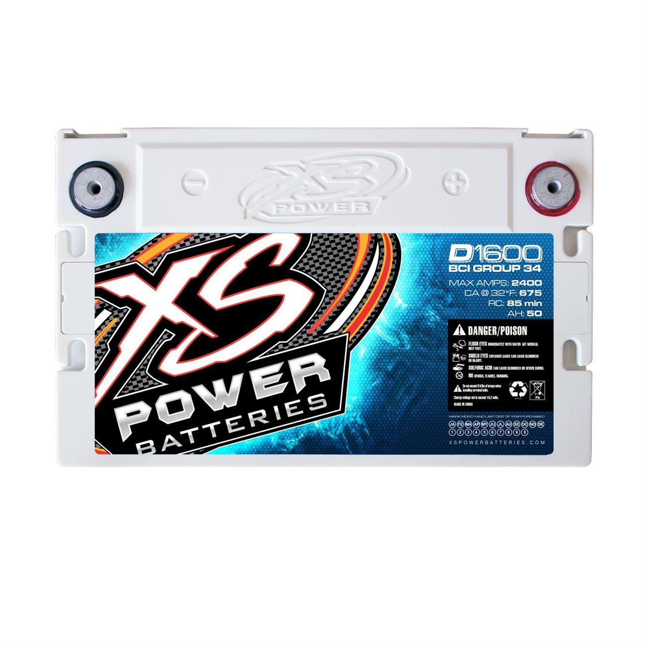 XS Power D1600 16 Volt Battery, Deep Cycle