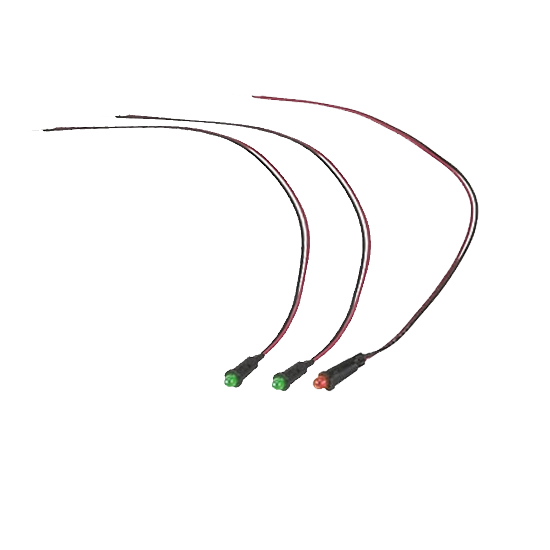 Universal Dash Indicator LED Light Bulb Kit, 5/32 Inch, Green/Red