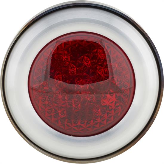 Flush Mount LED Tail/Stop Lights with Billet Aluminum Trim Rings