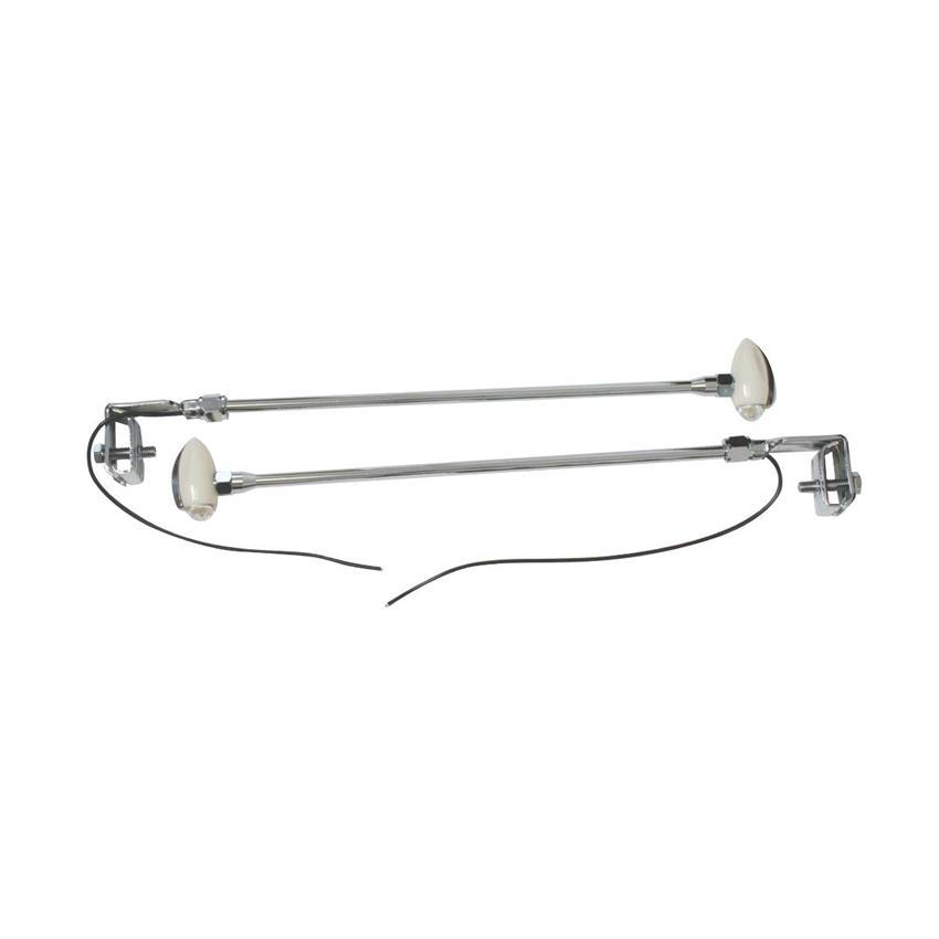 Speedway Motors Illuminated Fender Guides W/ Milky Colored Lens