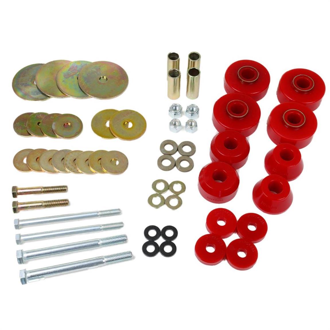 Energy Suspension 3.4174R Body Mount Bushings, 67-68 GM C10, Red