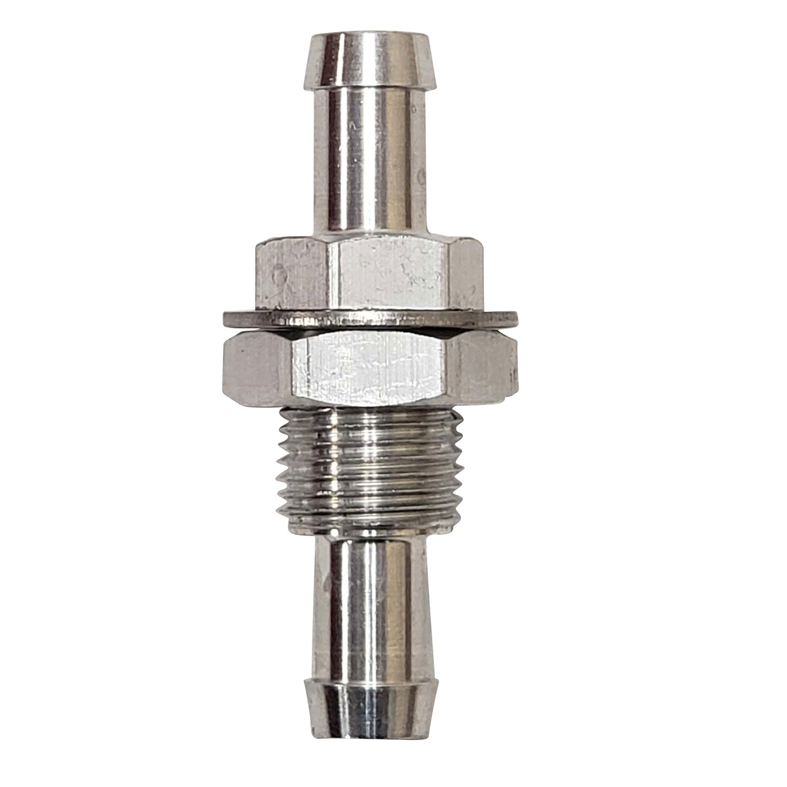 Tanks BH-38 Hose Barb Bulkhead Fitting, 3/8 Inch, Aluminum
