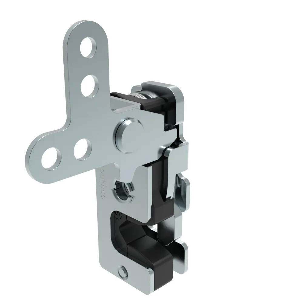Small Steel Rotary Push-to-Close Bearjaw Latch, Left