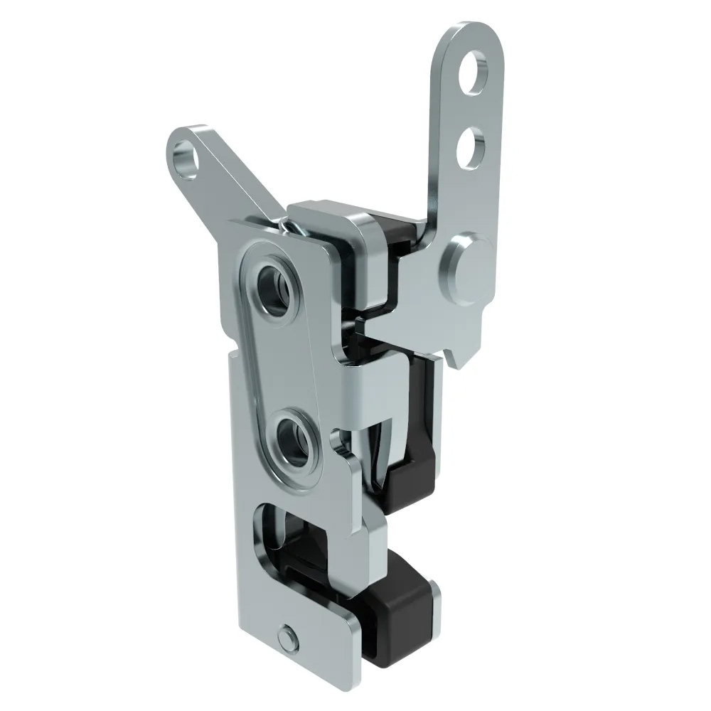 Small Rotary M6 Push-to-Close Latch, Dual Trigger, Right