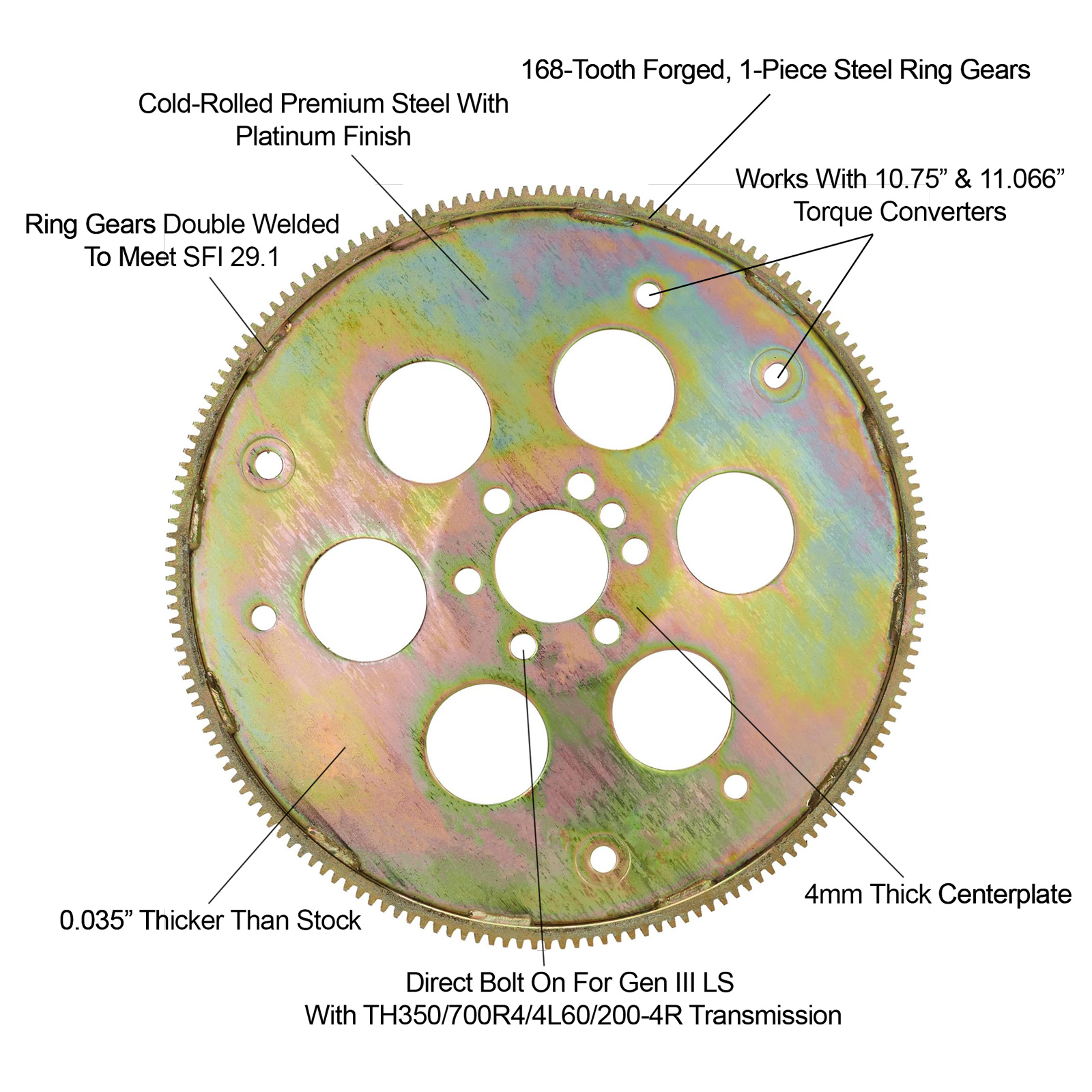 Gen III GM LS V8 to TH350/700R4 Transmission Adapter Kit