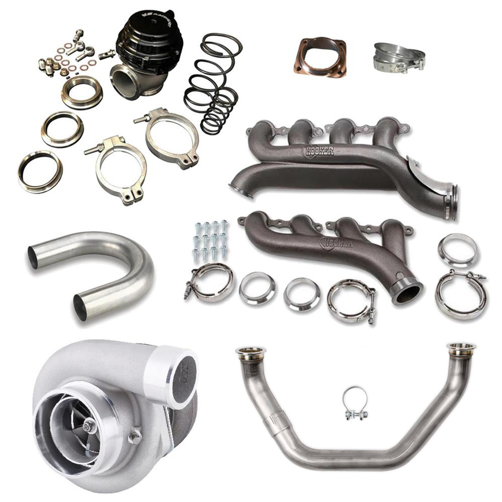 LS Swap Single Turbo Kit Hot Side, Universal Crossover, 67mm