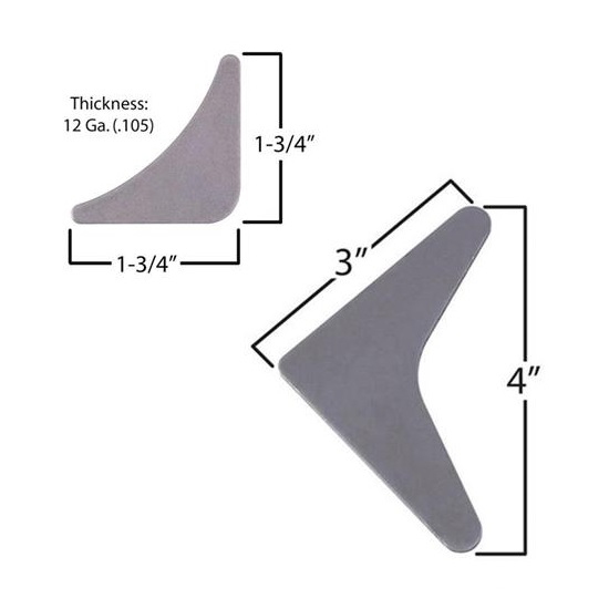 Roll Cage Chassis Bar Steel Weld Gusset Plates, 30 Piece