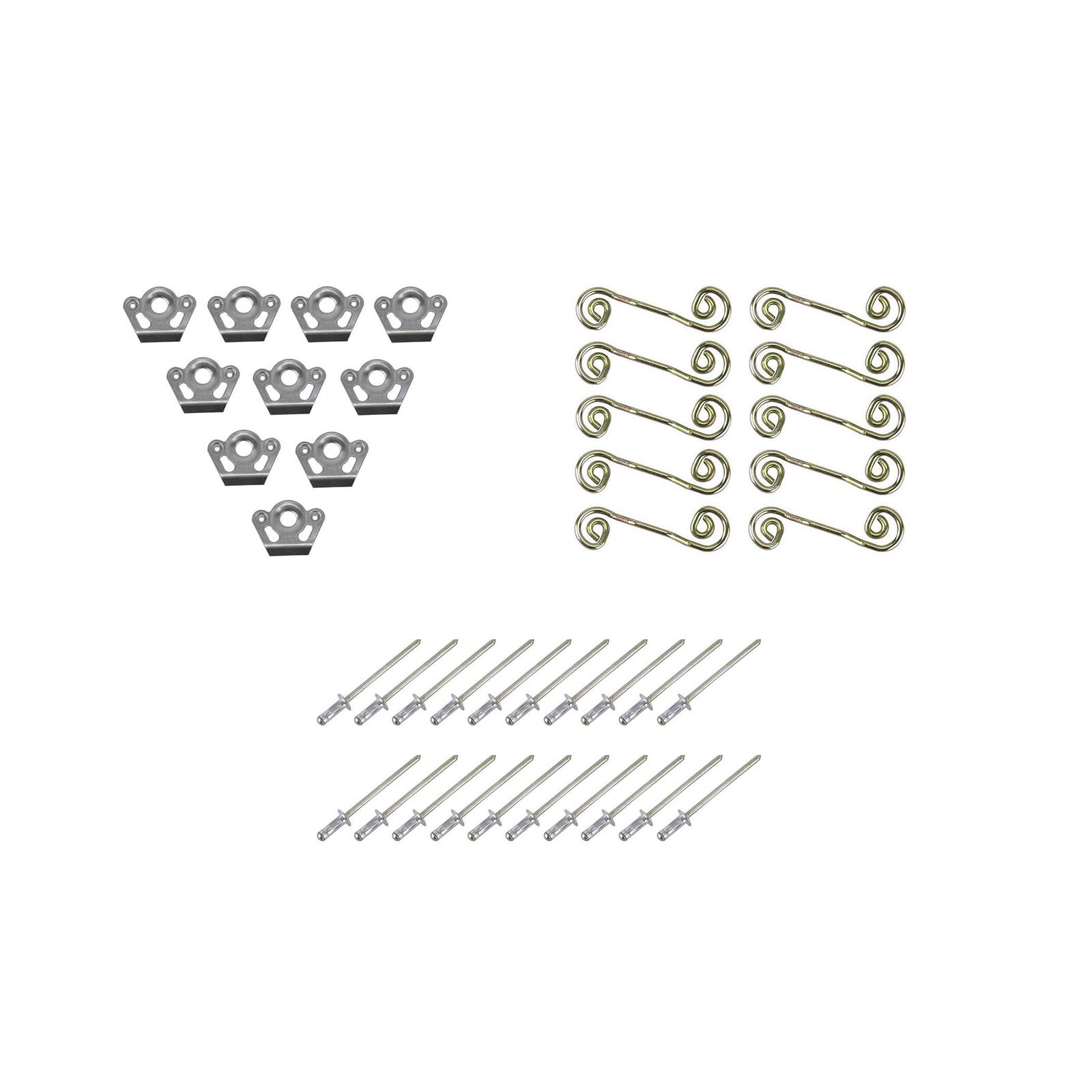Tapered 1/4 Turn Fastener Plates and Stepped Springs