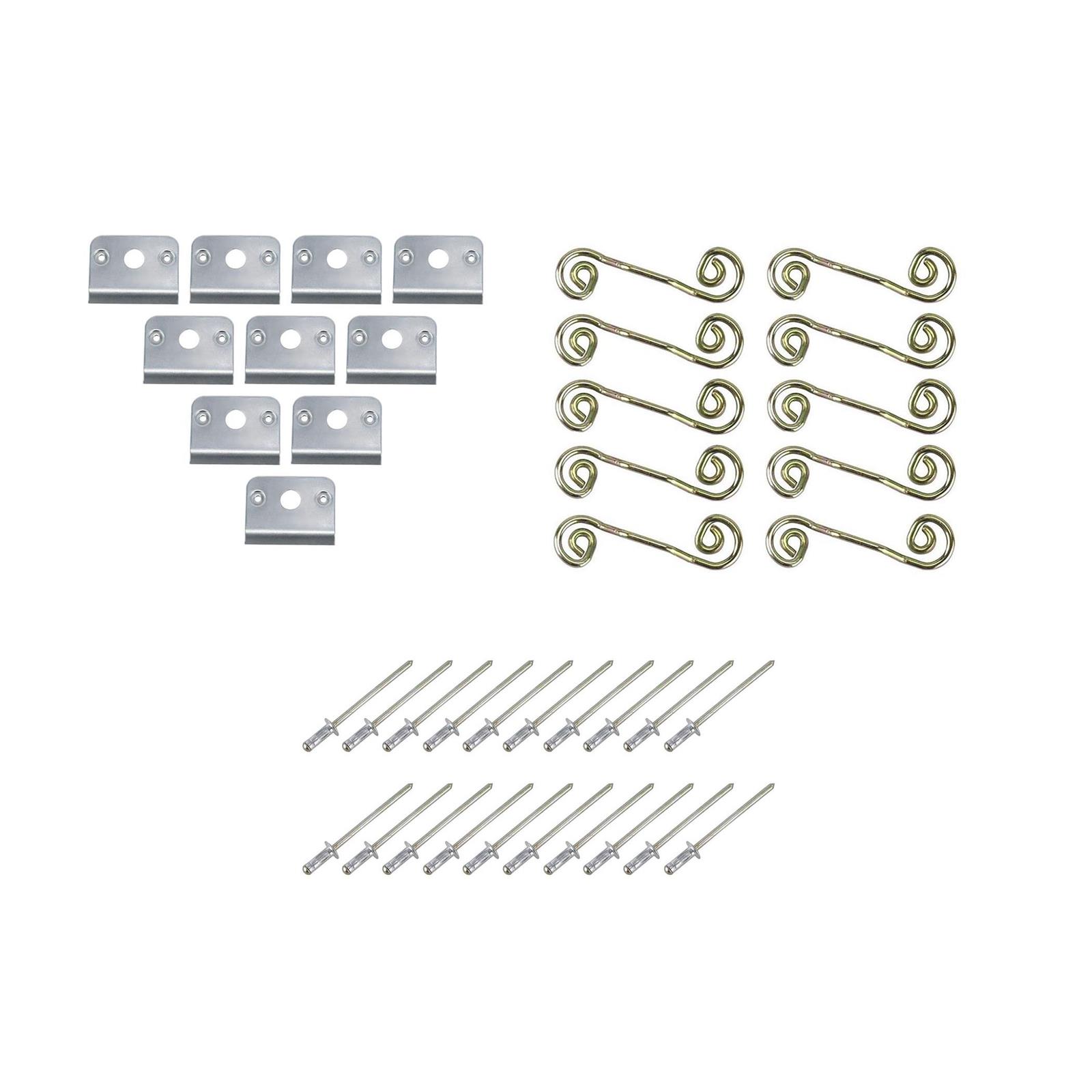 Solid 1/4 Turn Fastener Plate and Stepped Springs