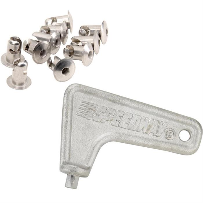 Dome Super Buttons with Key, Aluminum