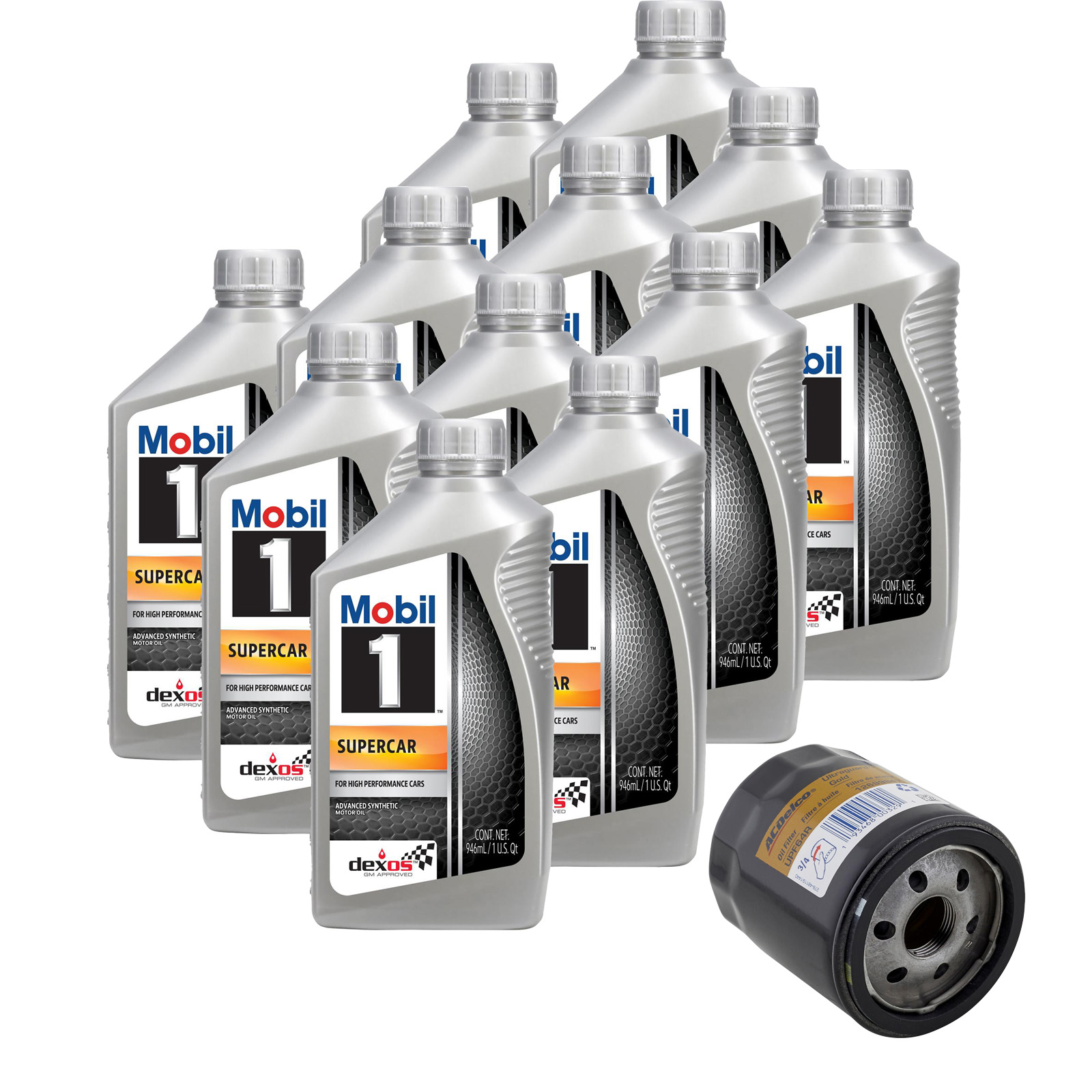 Mobil 1 Supercar Full Synthetic Motor Oil, 5W-50 w/ UPF64R Filter