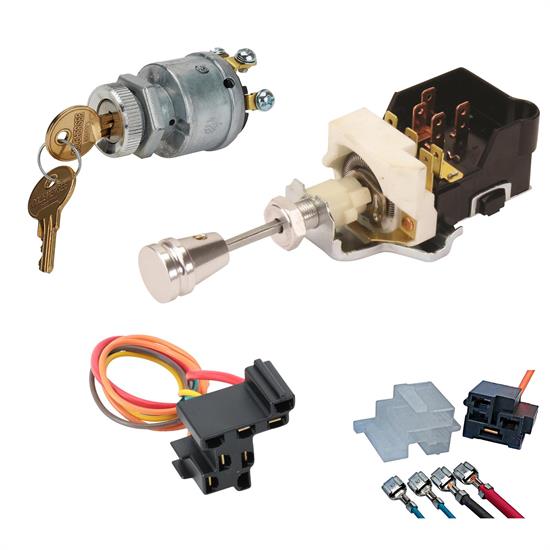 Speedway Motors 4 Way Ignition/Headlight Switch Kit, w/Pigtails