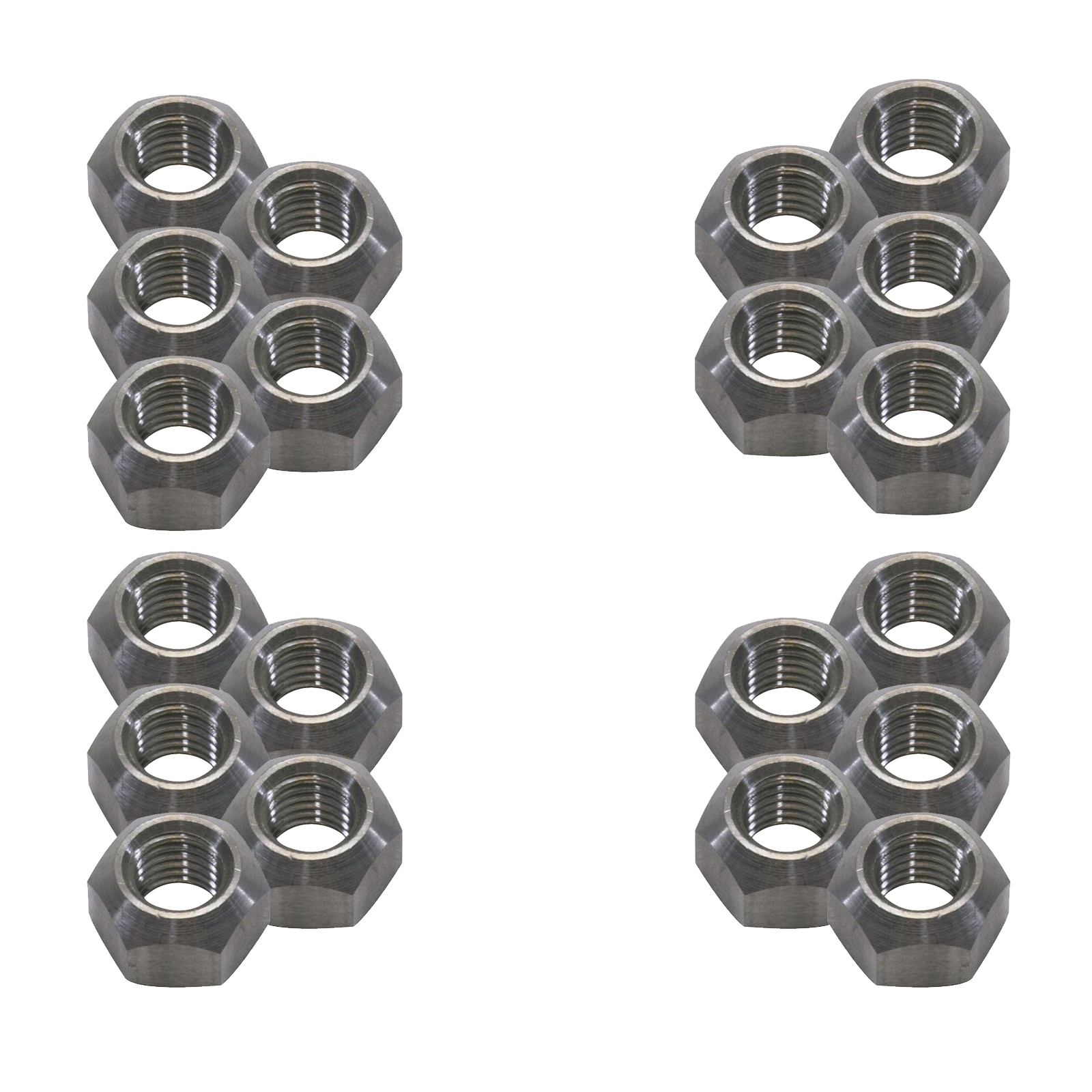 Titanium Wheel Lug Nuts, 5/8 Inch Coarse Thread, 20 Pack