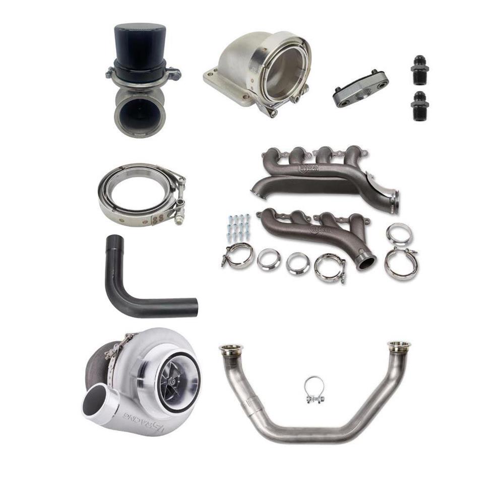 LS Swap Single Turbo Hot Side Kit, 4L60/4L80 Crossover, 85mm