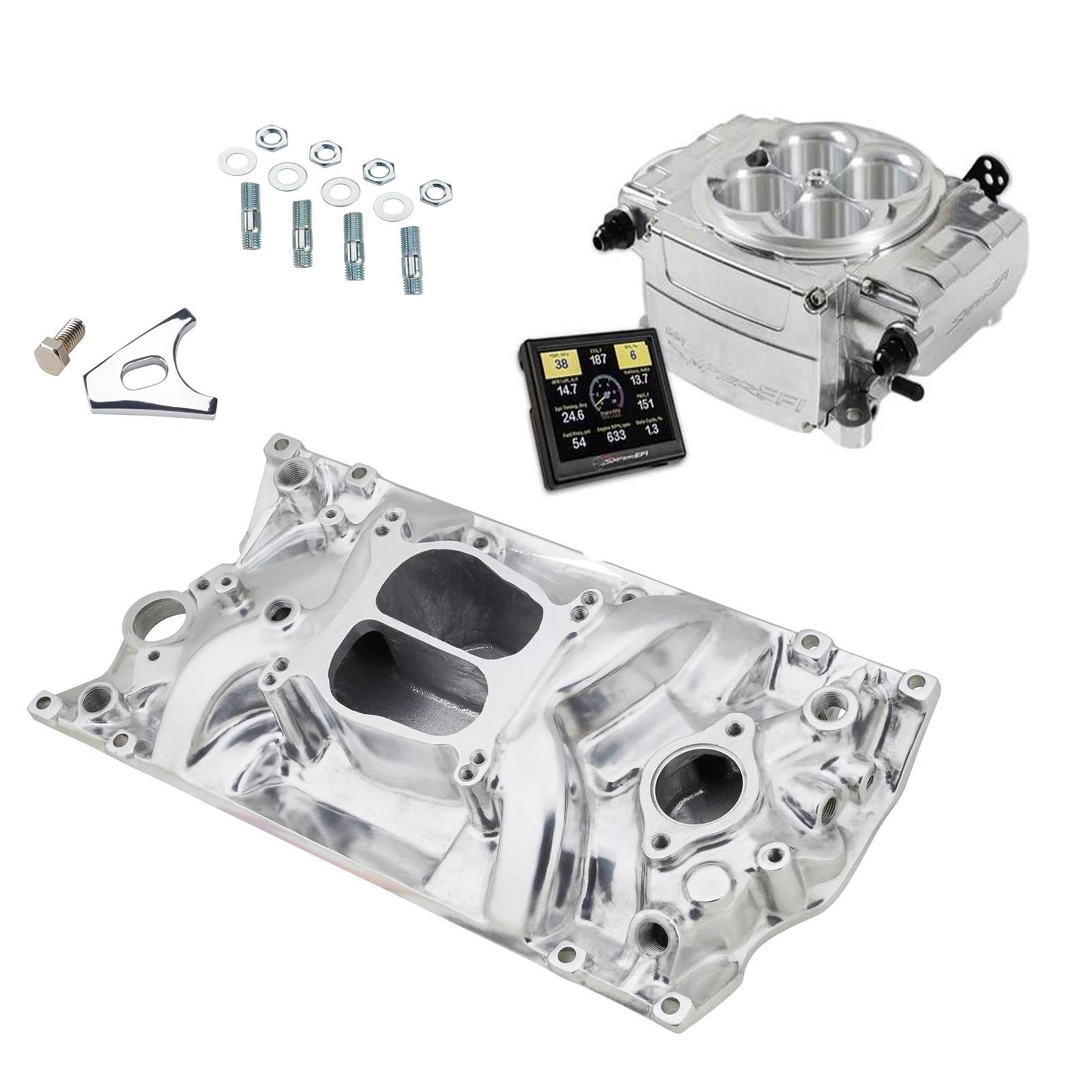 Small Block Chevy Dual Intake & Sniper 2 EFI Conversion Kit