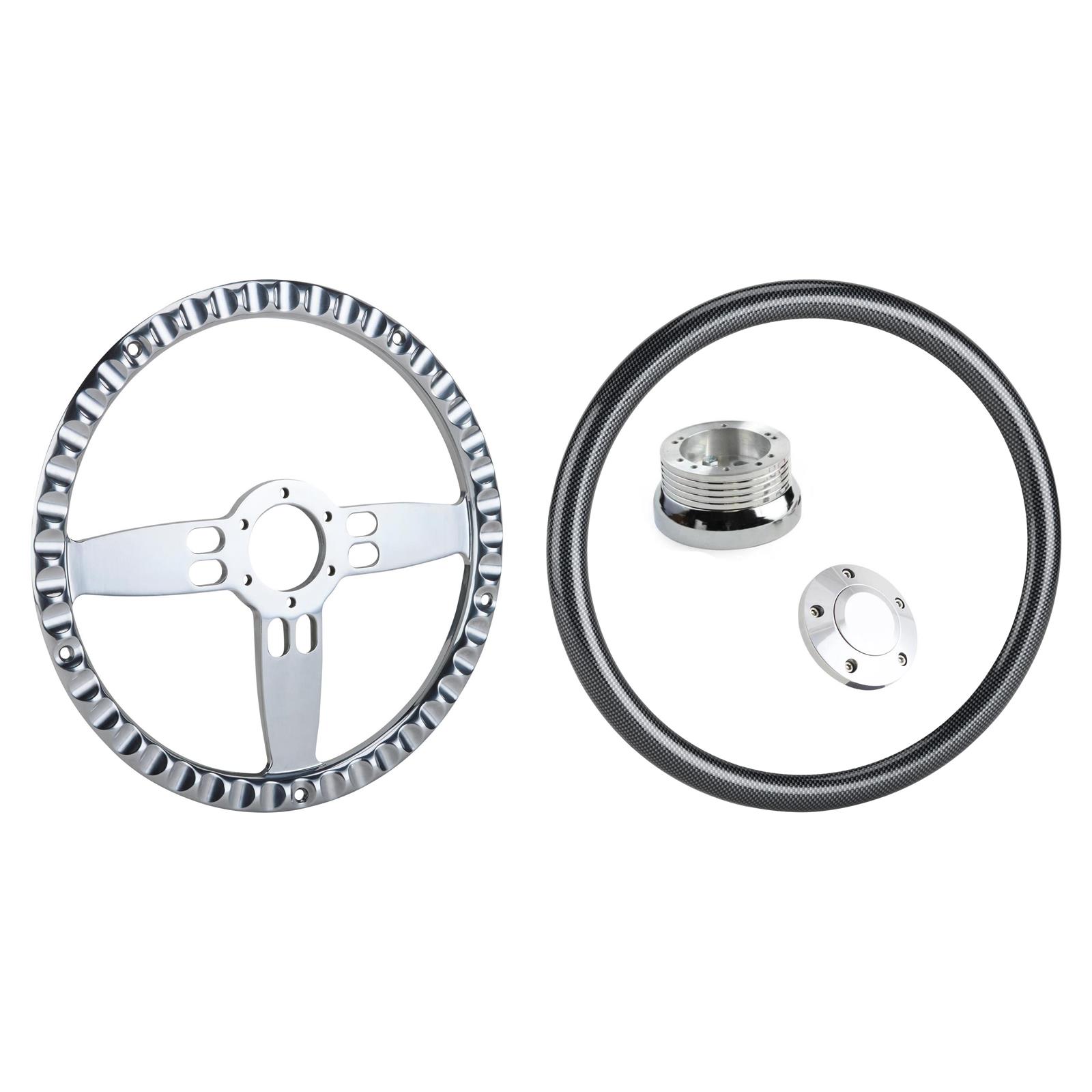 Forever Sharp Double Barrel Steering Wheel Kit, Polished
