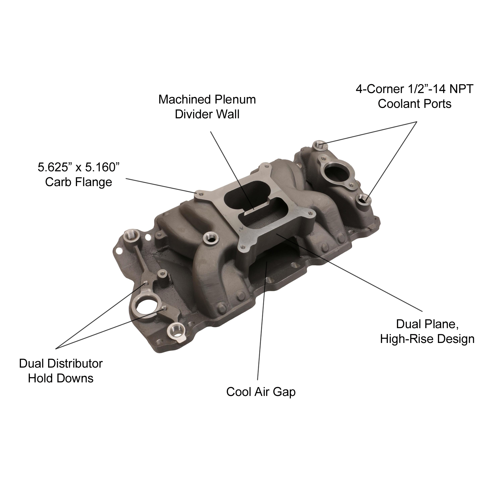 SBC 57-95 PERF ALUM INTAKE