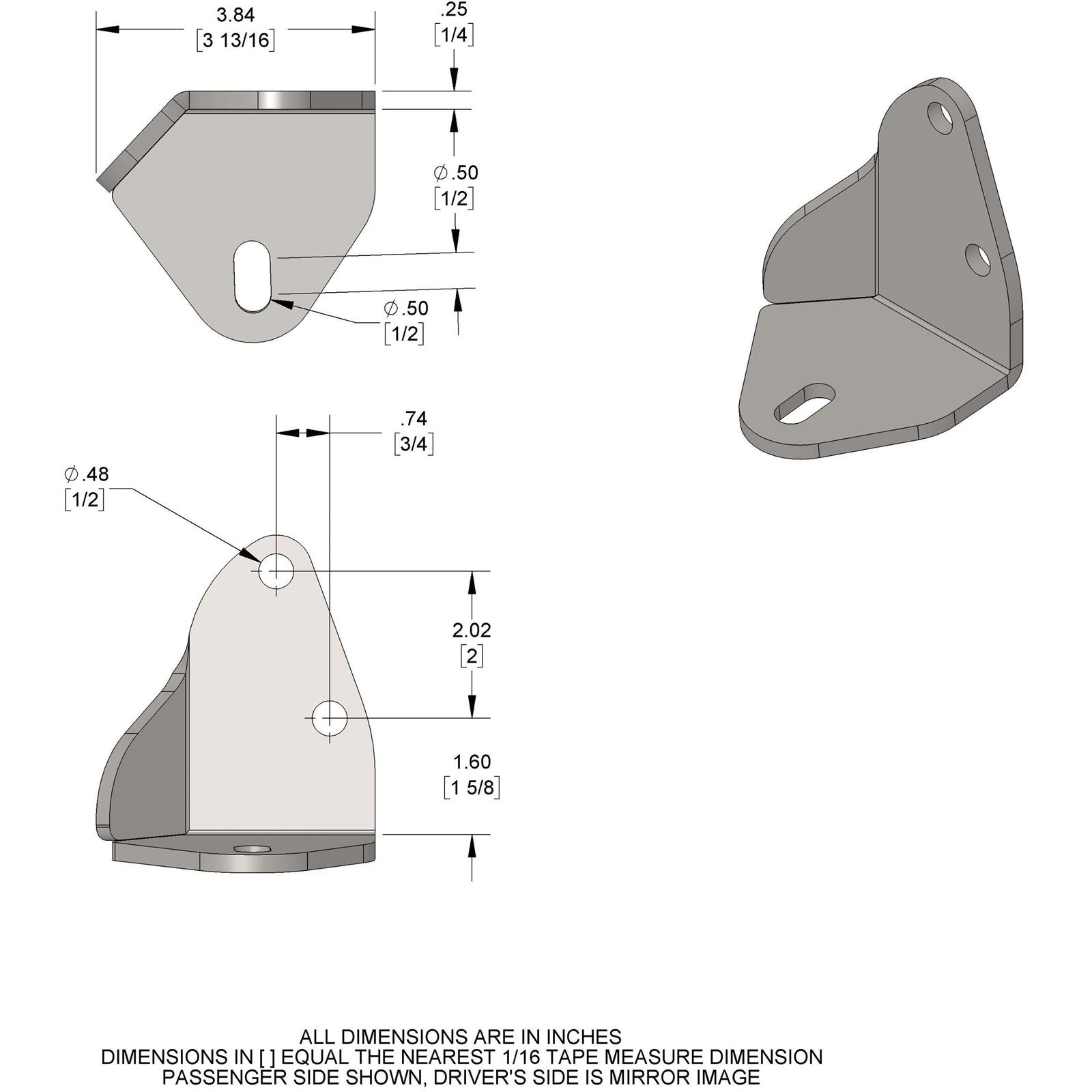 Big Block Chevy to 1955-57 Chevy Engine Mounts