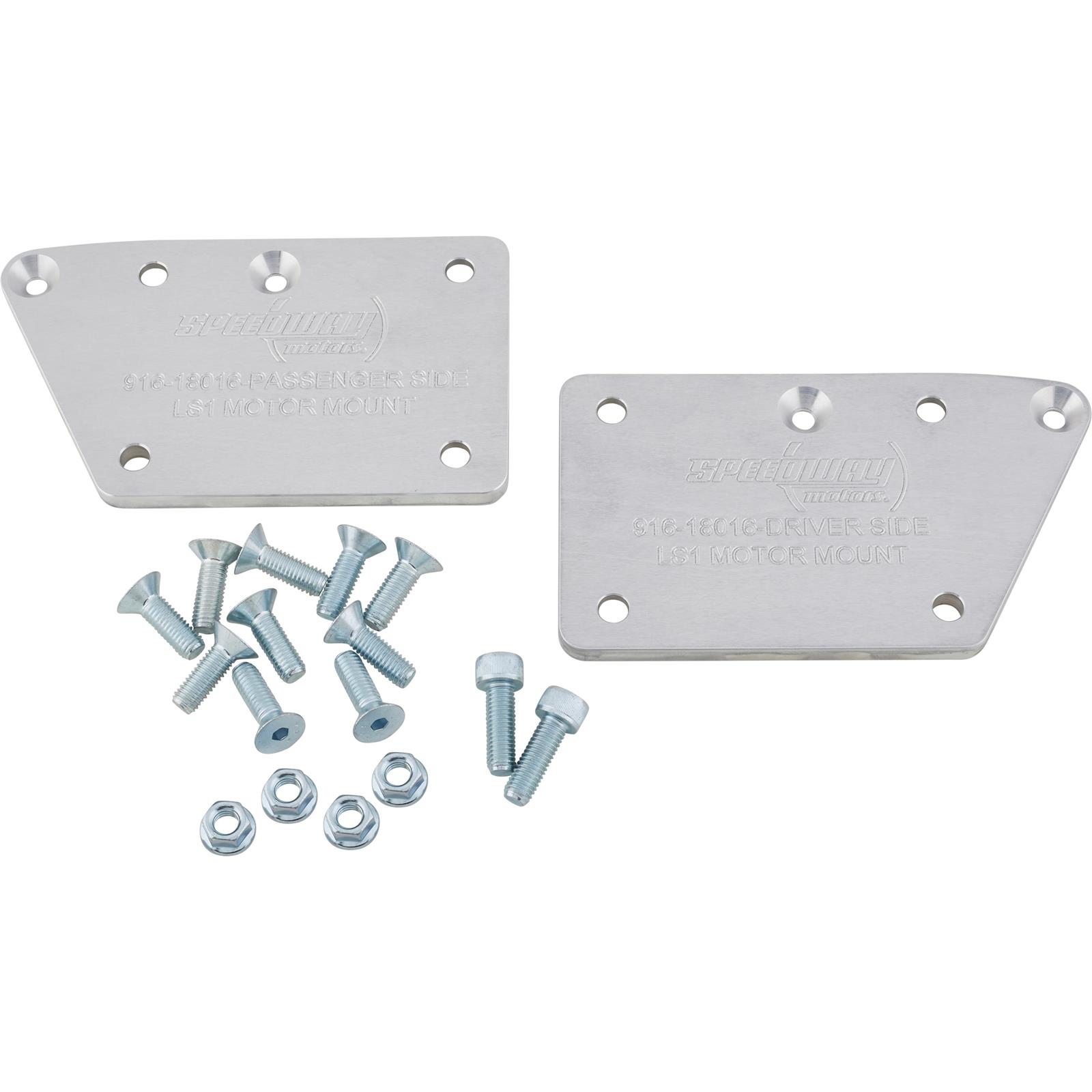 Speedway GM LS V8 Engine Billet Motor Mount Adapters