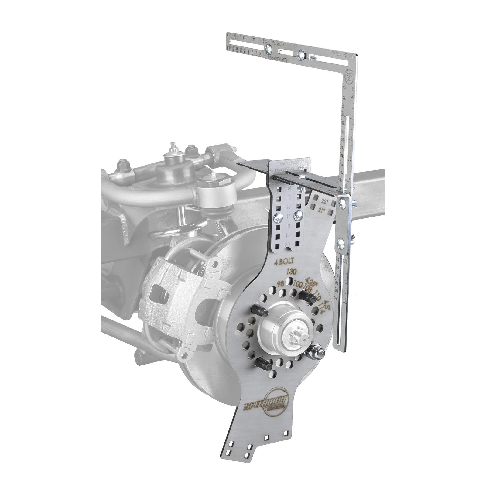 WheelWise® 4-Lug Wheel Fitment Tool w/ Tire Size Attachment