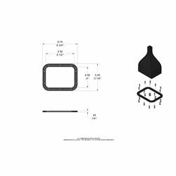 Rectangle Shifter Boot with Billet Aluminum Ring, Black