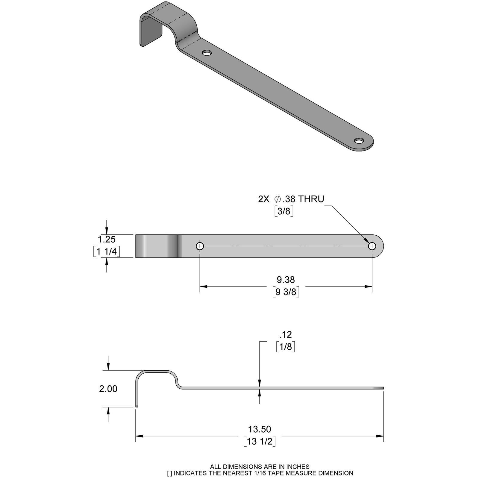 Speedway Motors Model T Tailgate Hinges, Chrome