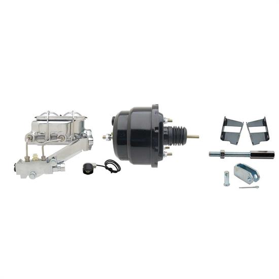 58-70 Fullsize Chevy Brake Booster Kit, 1-1/8 In Bore, Black
