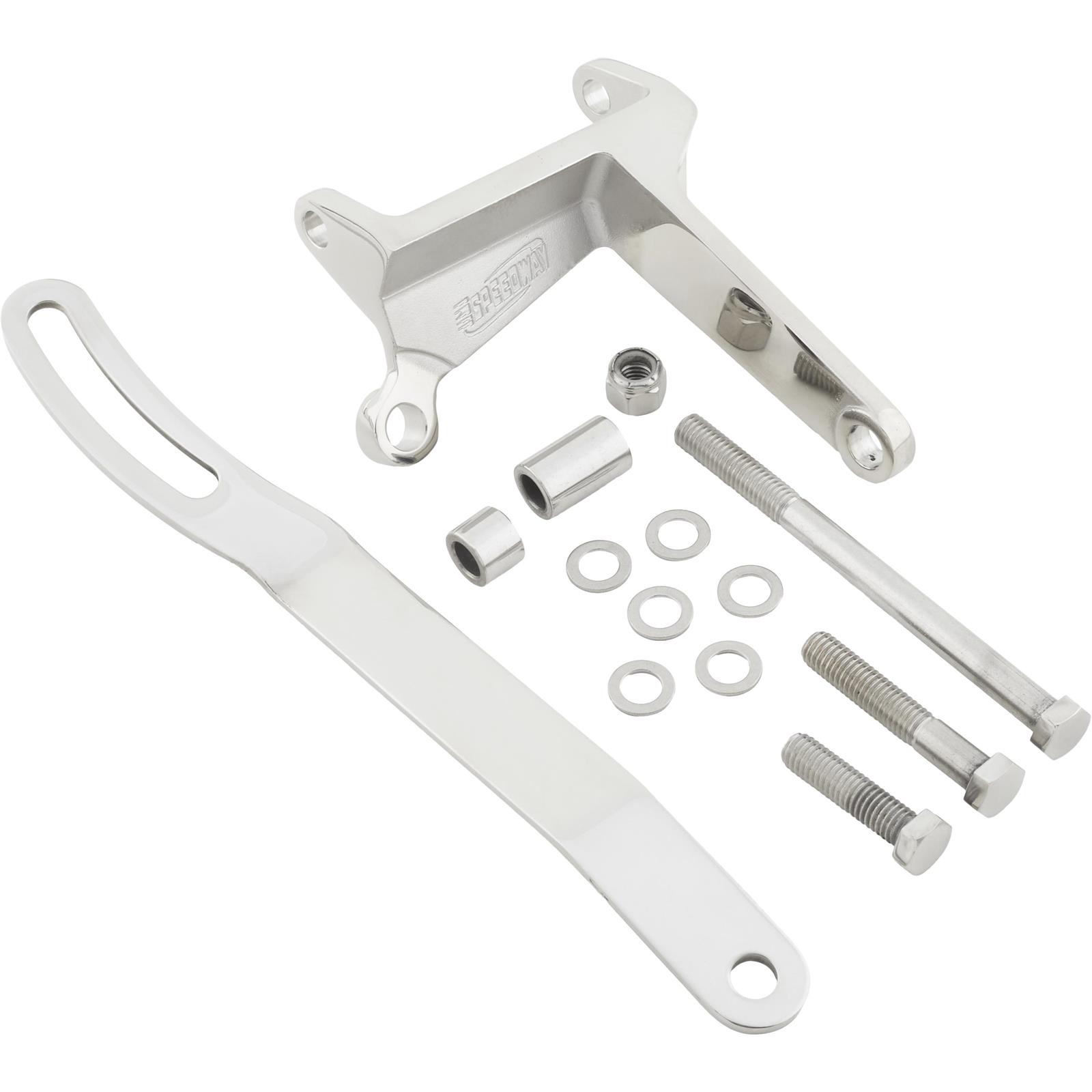 Small Block Chevy Upper Alternator Bracket, Stainless