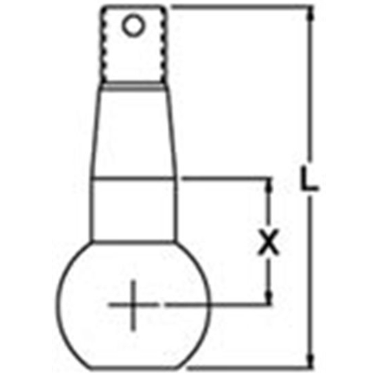 Howe Racing K772 and K6024 Repl Ball Joint Stud, 1 Inch Extended