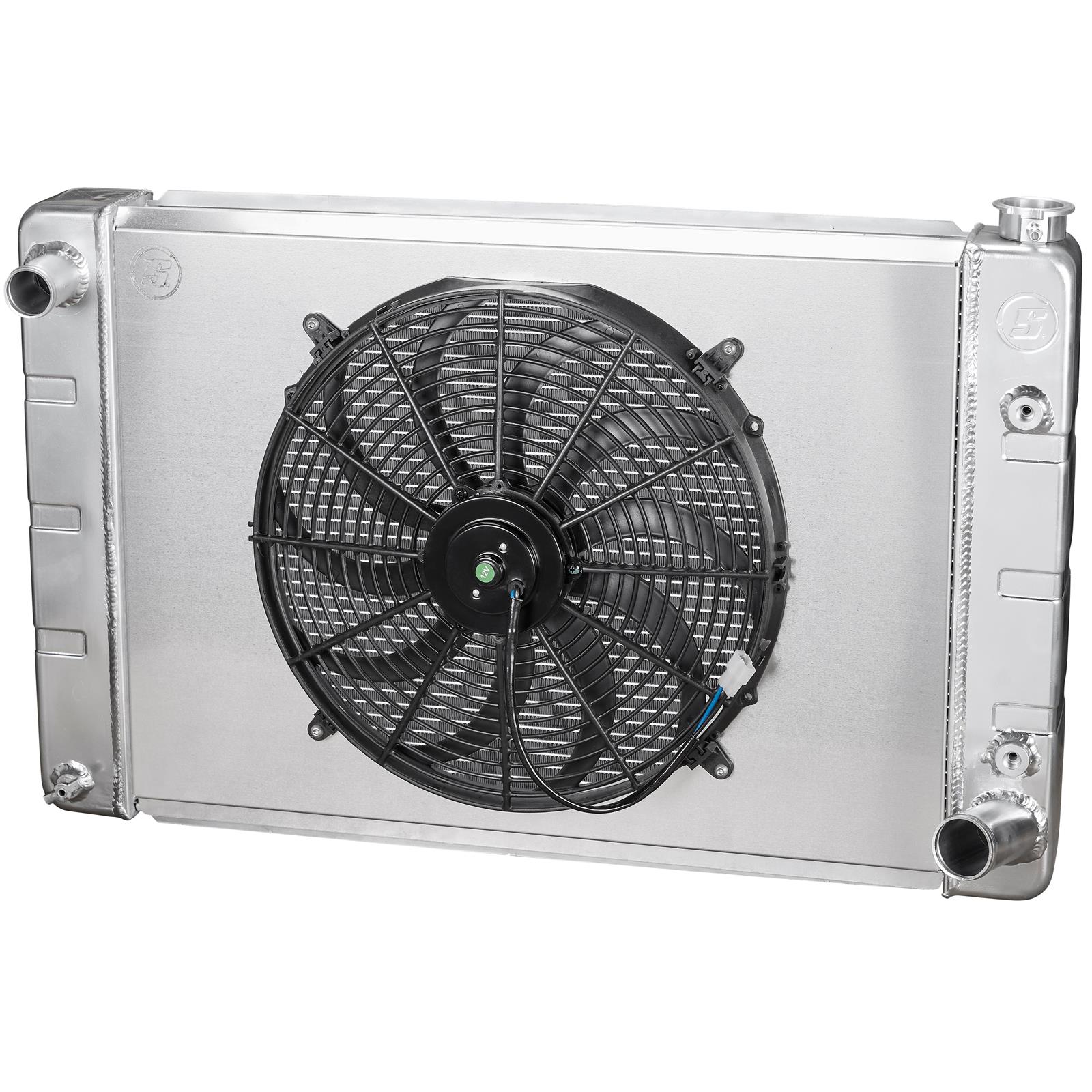 WindChill® SBC/BBC 3-Row Radiator w/ Transmission Cooler, Shroud/Fan