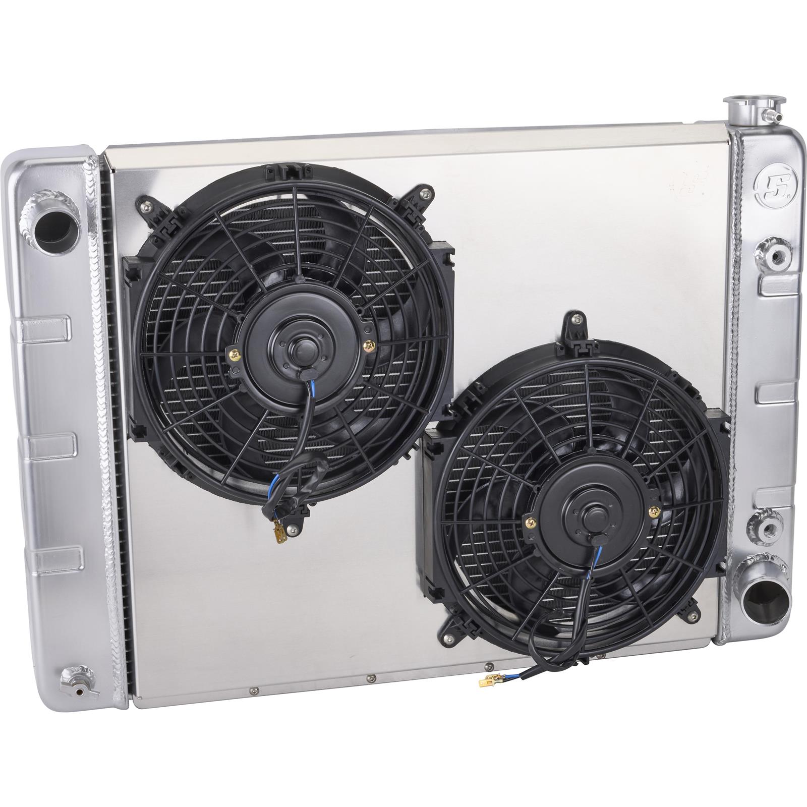 WindChill™ SBC/BBC 3-Row Radiator w/ Trans Cooler, Shroud/2 Fan