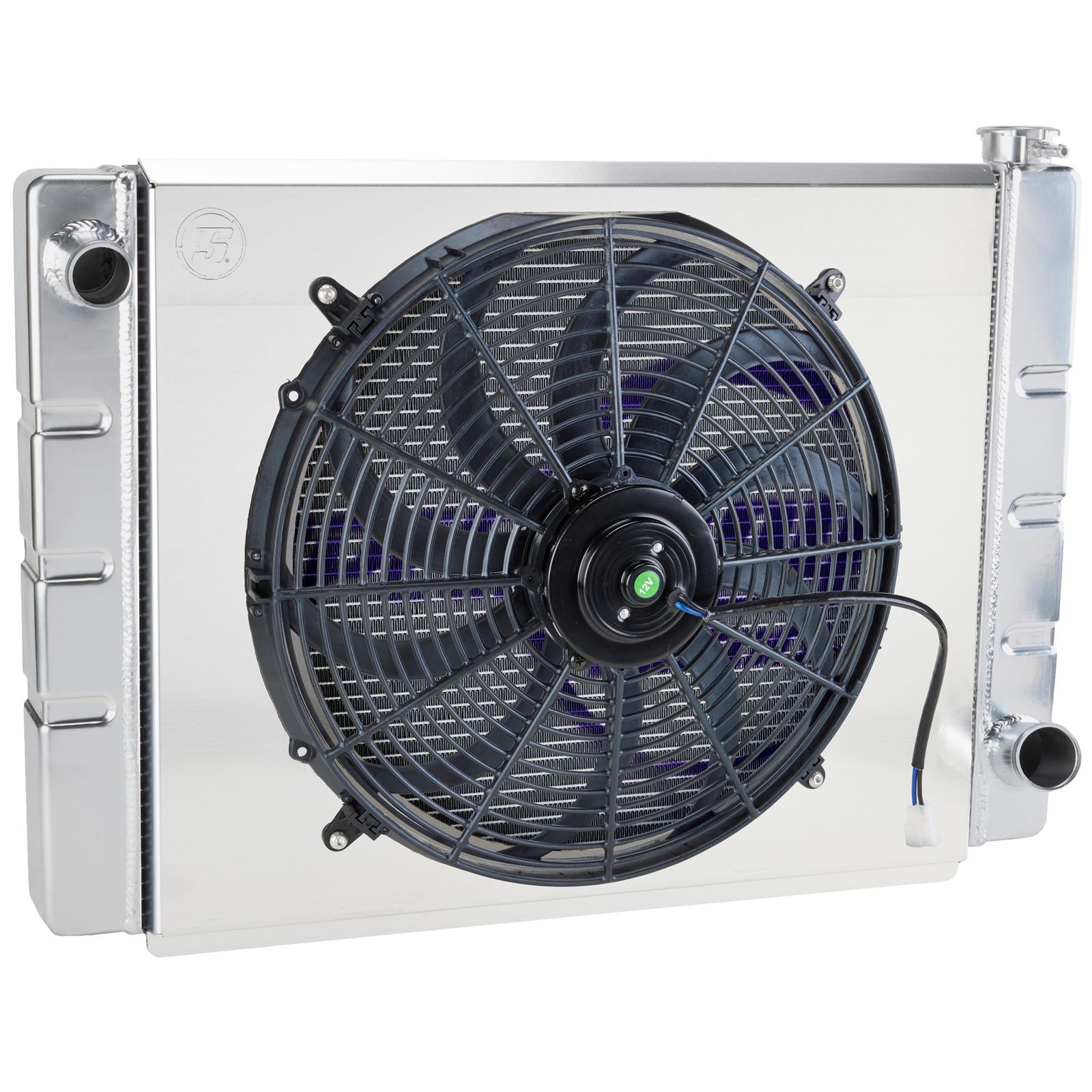 Single Pass Aluminum Radiator, Shroud, and Electric Fan Kit