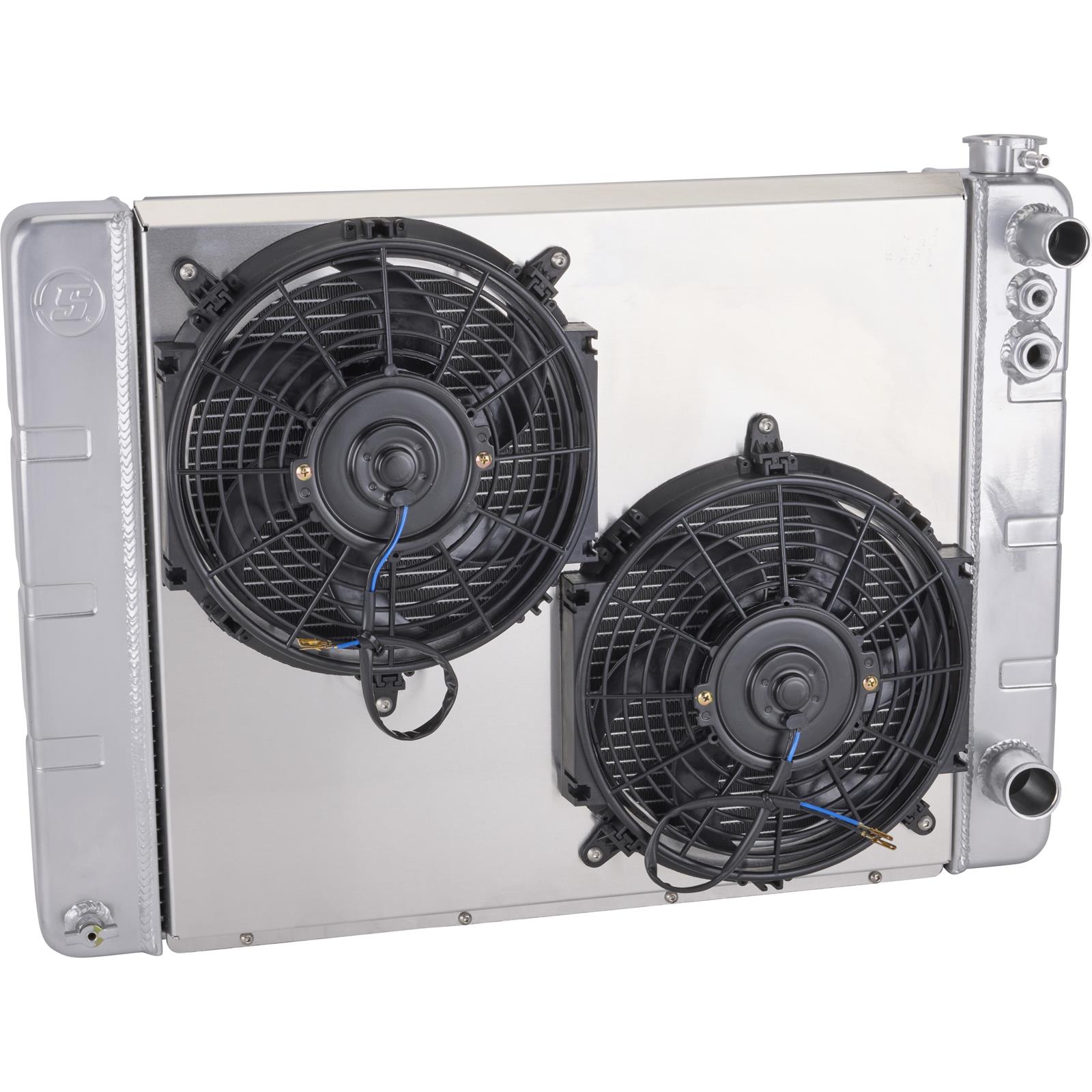 WindChill® LS Swap Aluminum Radiator, Shroud/2 Fan - 3 Row Radiator ...