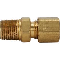 Brass Compression Fitting, 3/16 Tube to 1/8 NPT, Straight